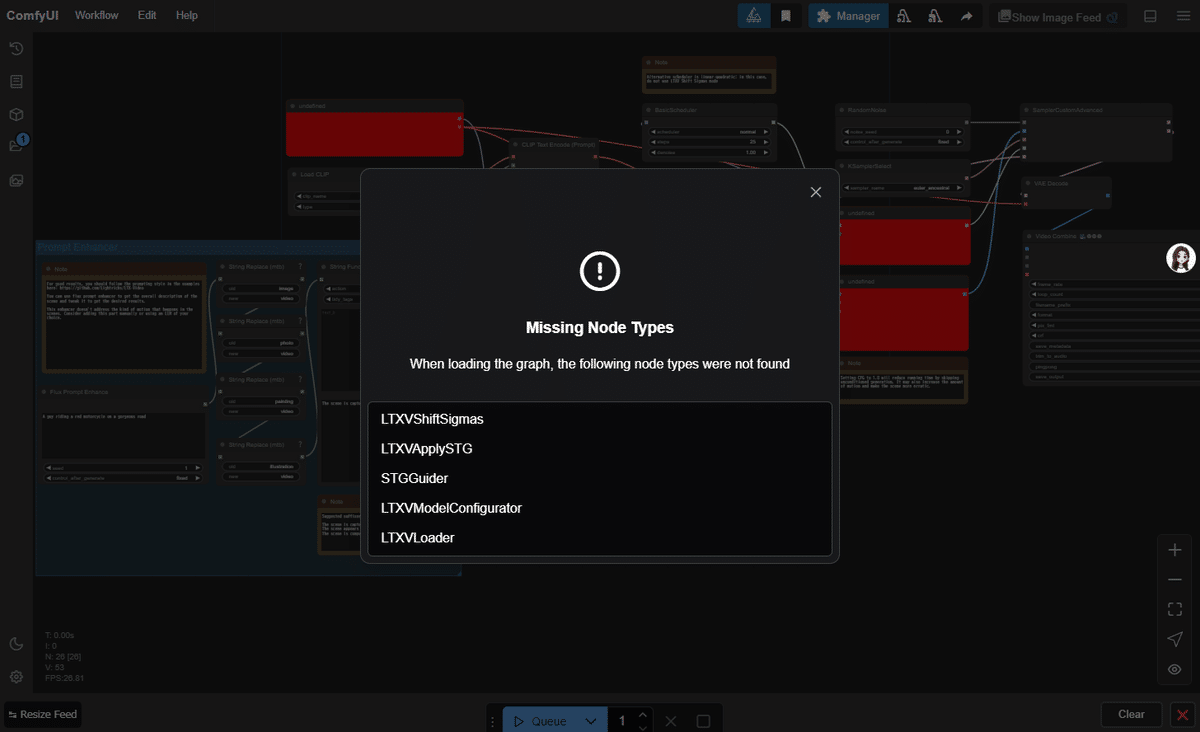 ComfyUI LTXV i2v Lightricksのワークフローでプロンプトに何も書かずに動画ができた｜Yuki