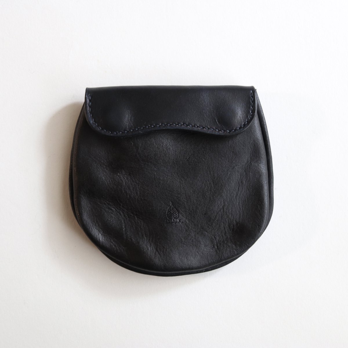 藍と墨で染めたミニケース｜草木染レザーSou-no-Iro