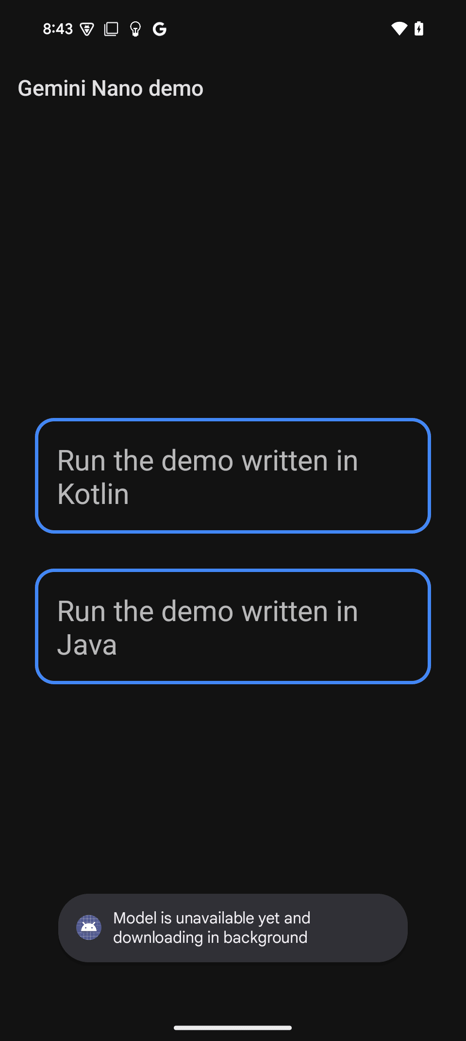 AndroidアプリでGemini Nano(Google AI Edge SDK)をお試しする｜のざきんぐ