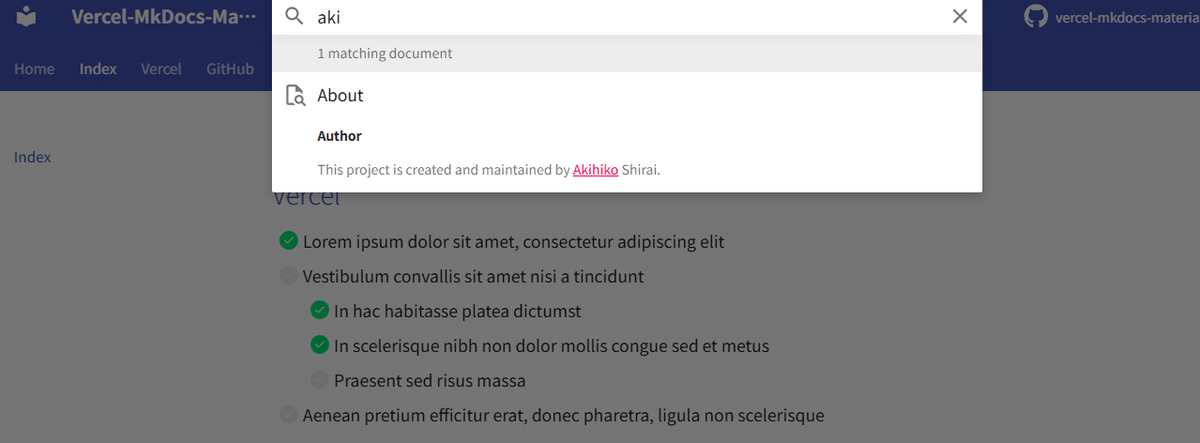 GitHub Actions と VercelでのMkDocs+Material を公開した｜しらいはかせ(AI研究/Hacker作家)
