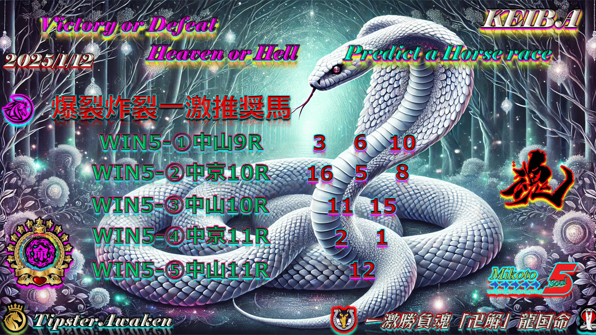 WIN5 2025/1/12版｜龍国 命