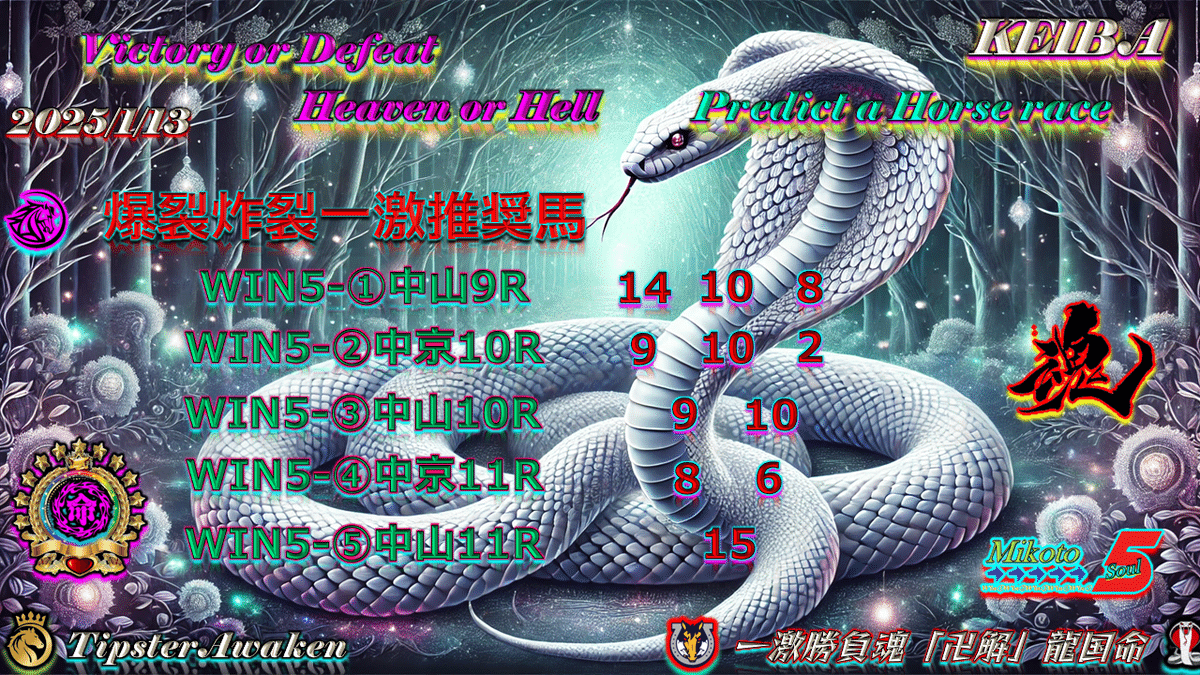 WIN5 2025/1/13版｜龍国 命