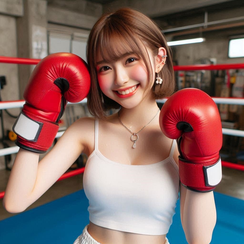 RED Gloves③（赤グローブ女子ボクサー）｜Q-MiMi