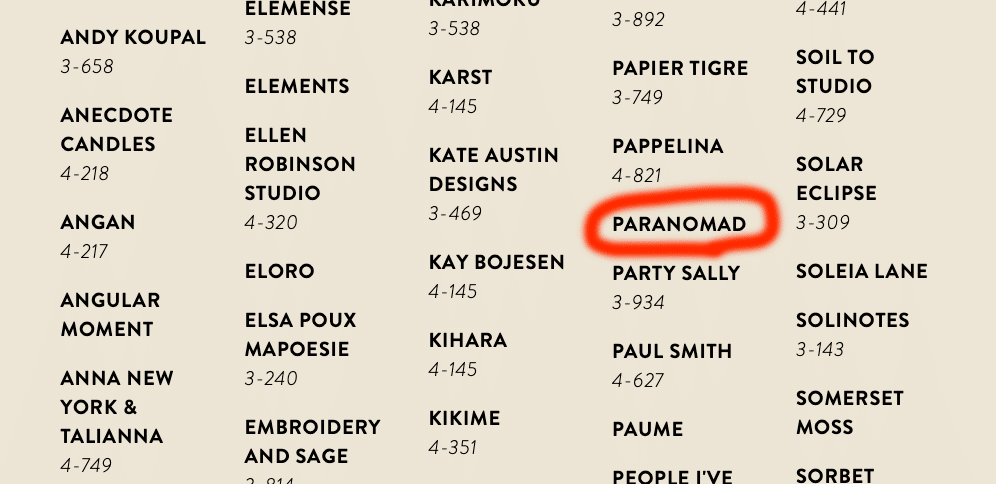 【NY挑戦の記録】 SHOPPE OBJECT公式サイトにPARANOMAD掲載ッッ！！の巻｜PARANOMAD textile