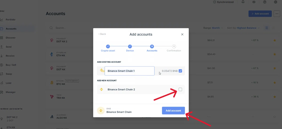 LEDGER LIVEでBINANCE SMART CHAIN (BNB) アカウントをセットアップする｜Maria