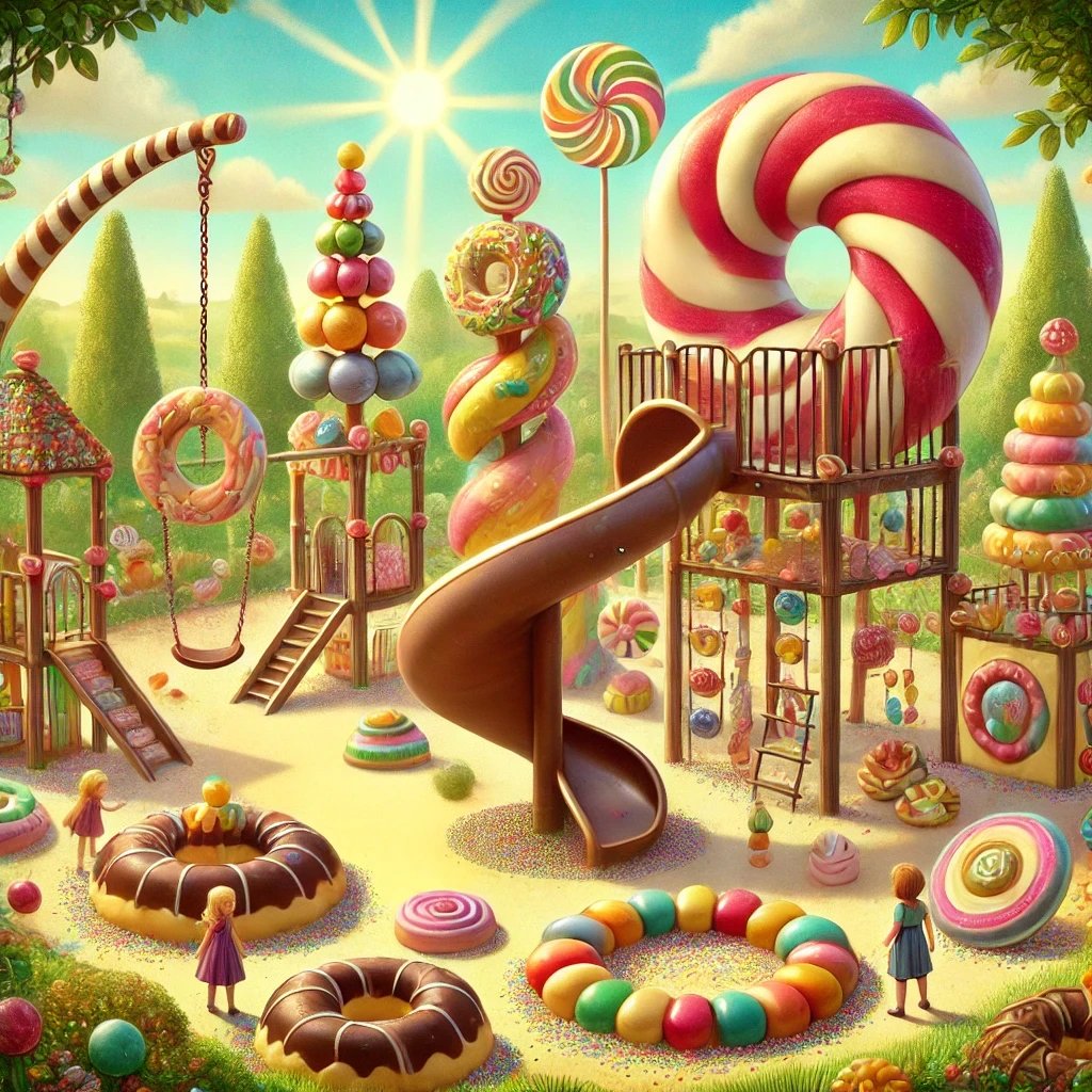 おとぎ話イラストその⑮『お菓子の公園』｜Masamichi Takuya