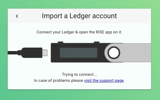 Ledger WalletにRise（RISE)を保管する方法｜Dorothy