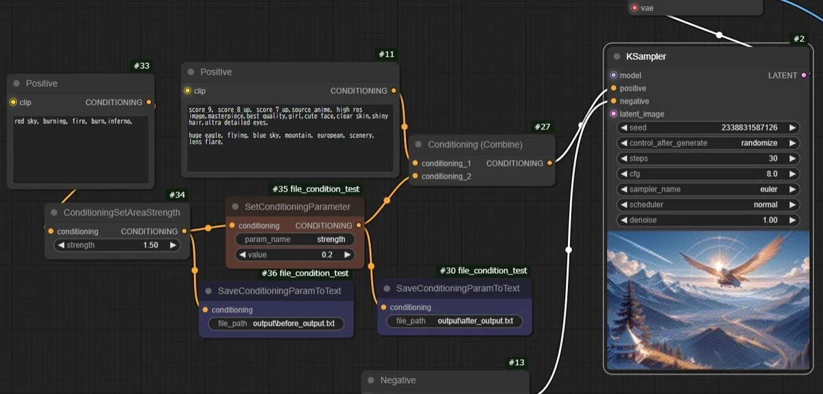 [ComfyUI]Conditioningをファイルに保存したり改変するノードを作ってみる｜ssy