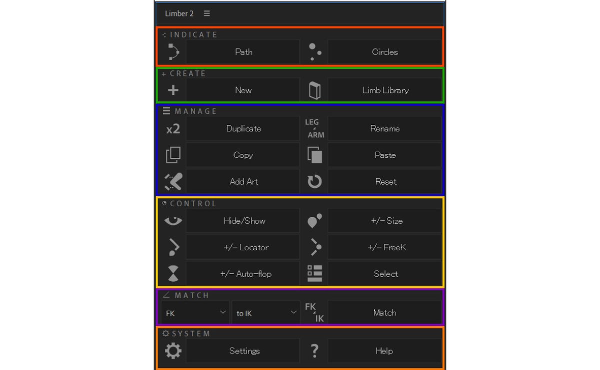 Limber 2（詳細編）手足を作るパネル操作の完全ガイド｜Takuan