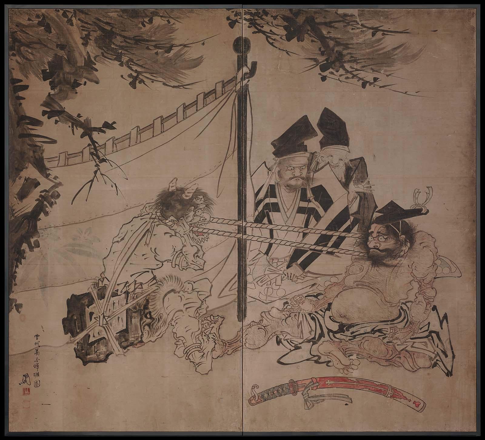 曽我蕭白だから見入ってしまうのか? 東京国立博物館の《松鶴と 曽我蕭白だから見入ってしまうのか? 東京国立博物館の《松鶴と