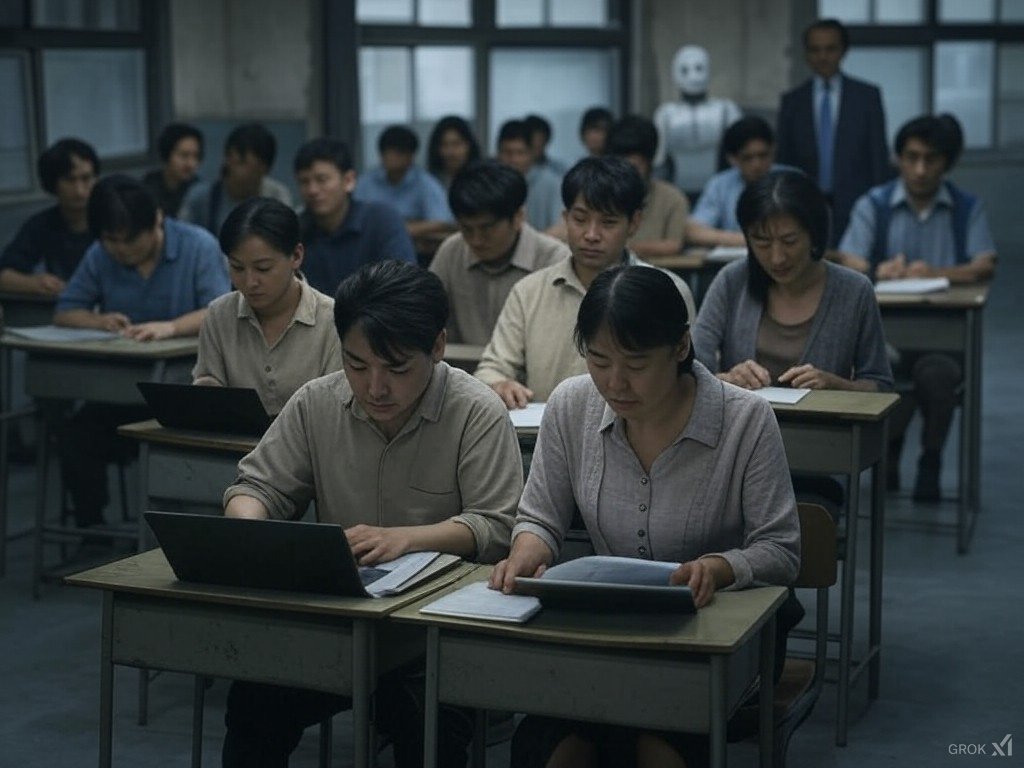 【イラスト】コタツ記事制作の現場｜Koji Doi｜AIエンジニア｜webライター｜バイオ系ライター・アナリスト