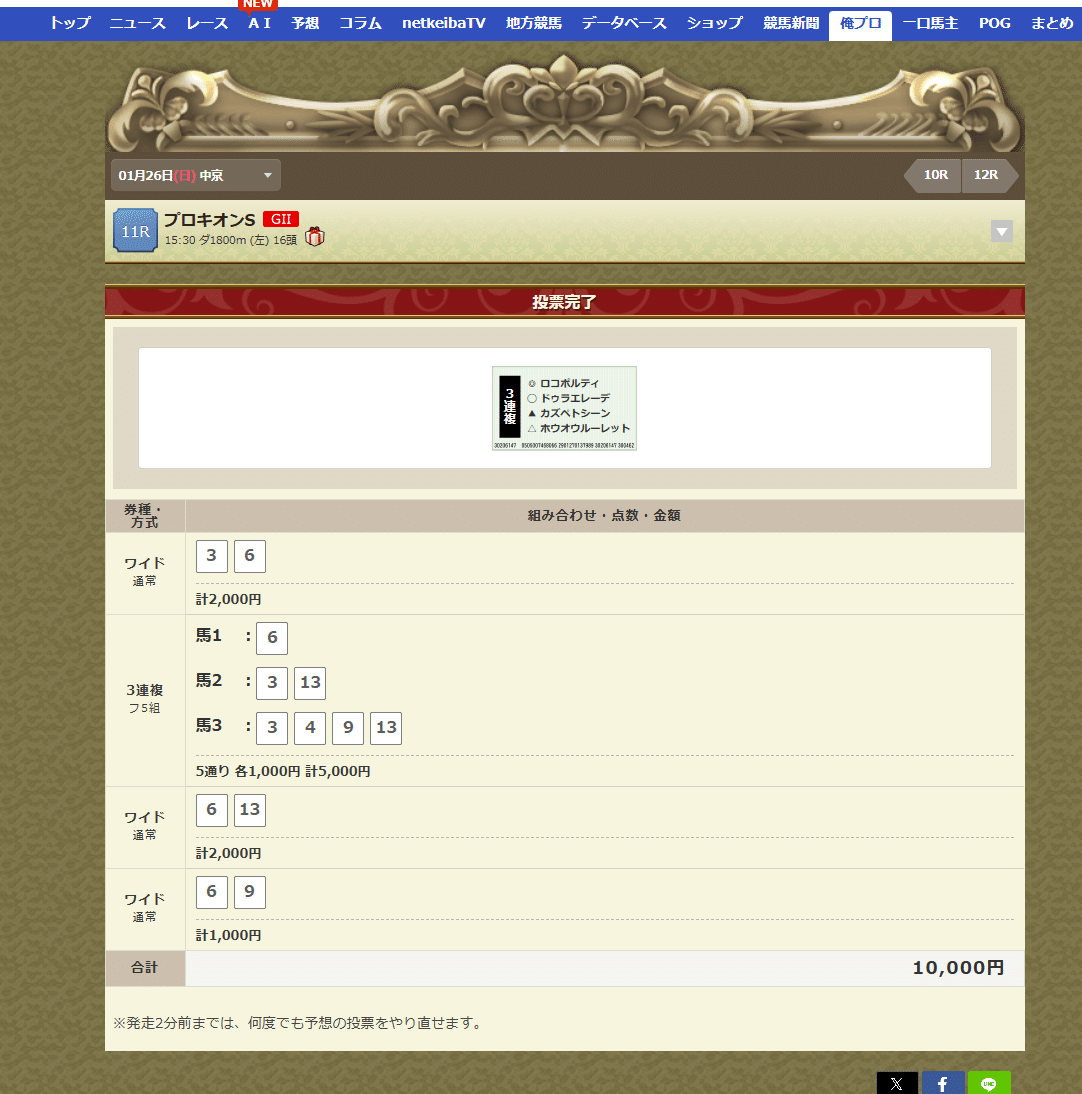 プロキオンS AJCC 予想｜イア@高校生
