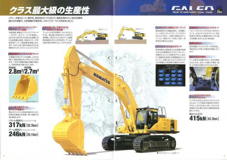 コマツ PC600-7/PC650-7｜建設機械化ライブラリー