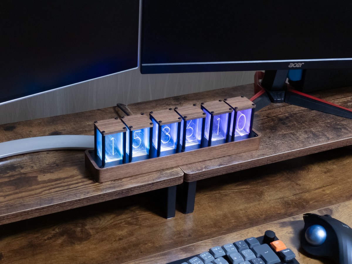 【ガジェットレビュー】デスク映え間違いなしのお洒落ガジェット!! │ ClocTeck LEDニキシー管時計｜EmuLog＠在宅ワーク&ガジェット好き&物欲解放の備忘録