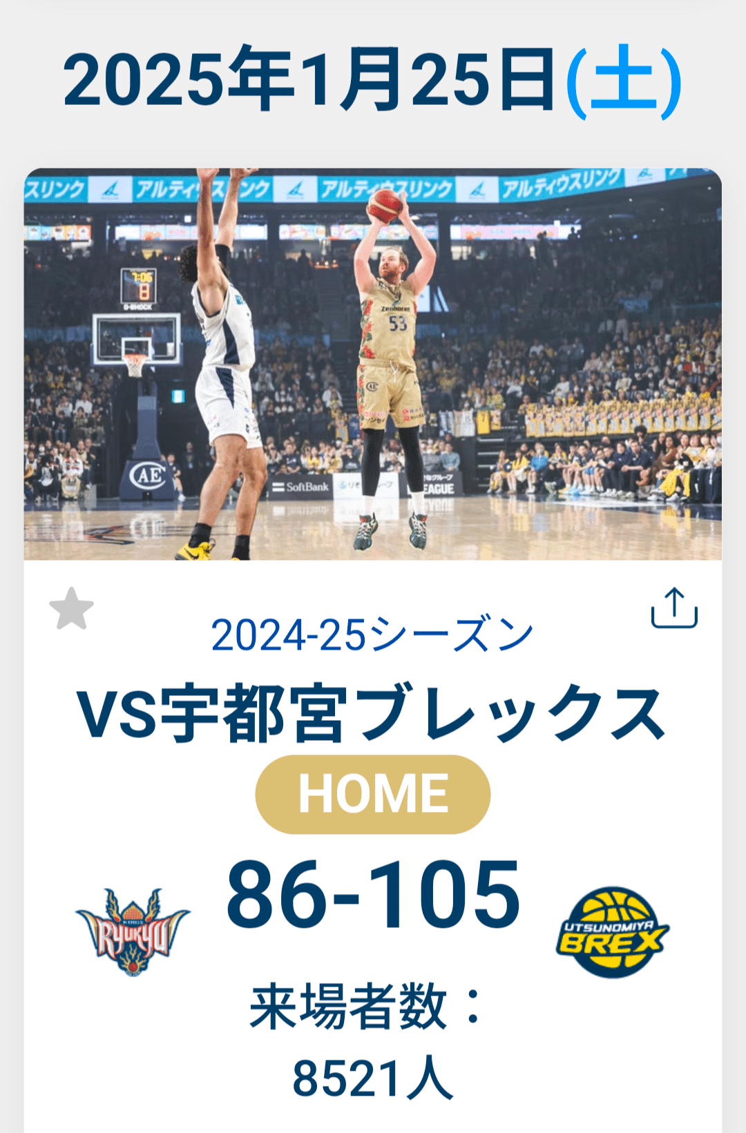 琉球ゴールデンキングスファンというだけの話 宇都宮戦｜あんぱん