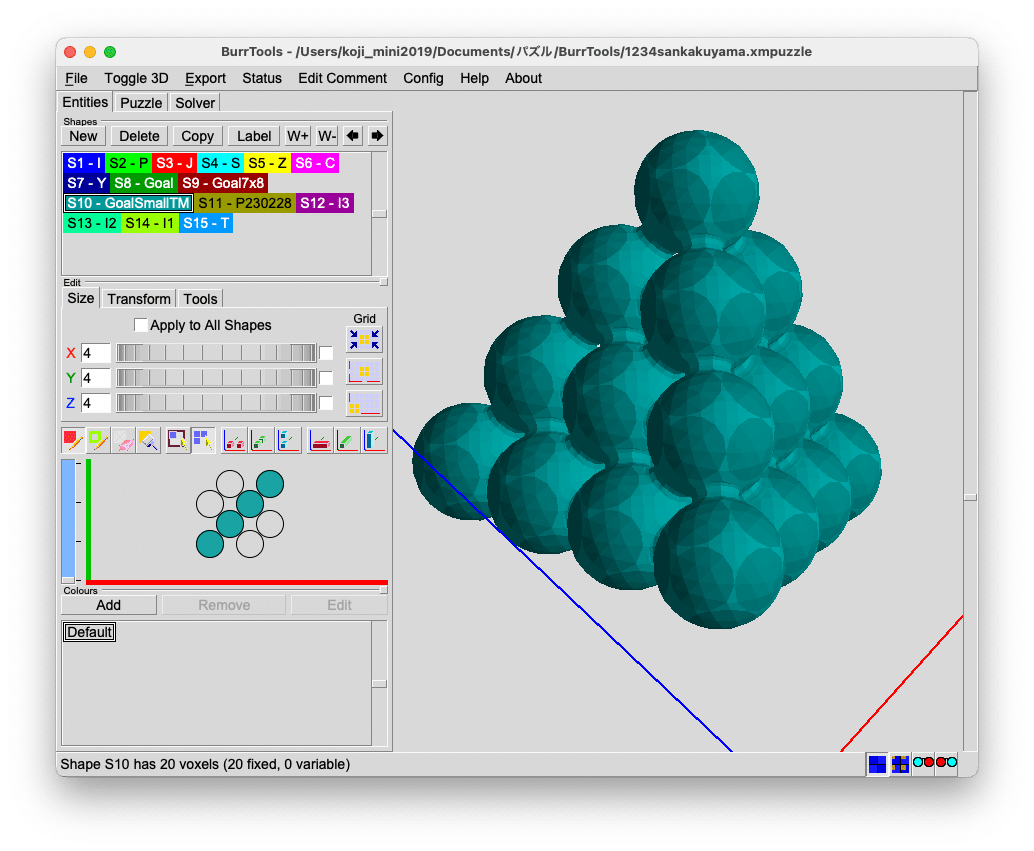 BurrToolsで「いちにっさんし三角山パズル」の多様性を調べる｜まだらぼ