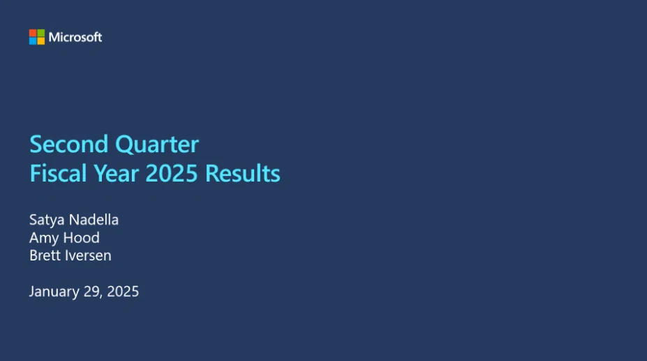 MSFT (Microsoft)【FY25 Q2決算】｜もてのり 米国株決算