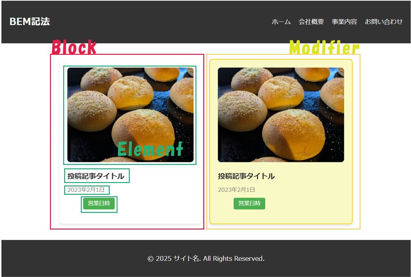 BEM記法 | HTML/CSS｜しのぱん