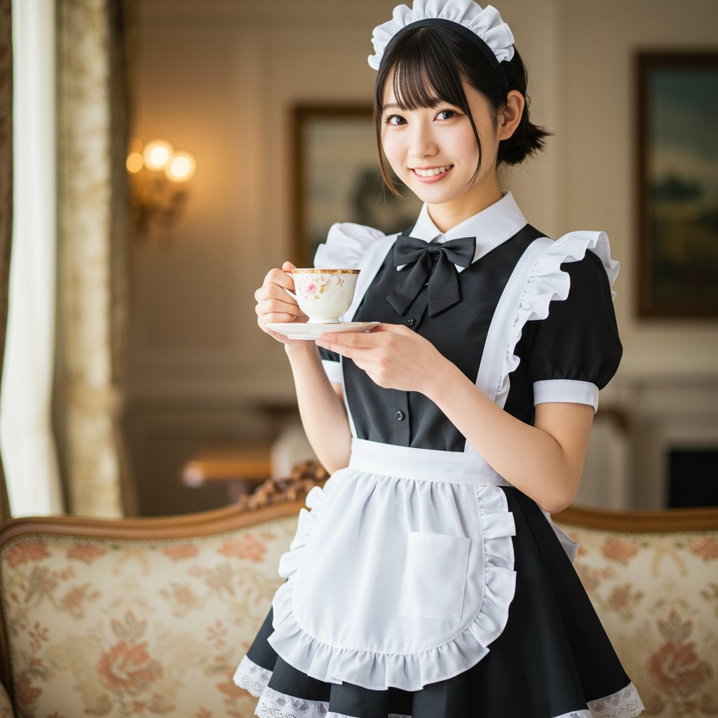 【ImageFX】メイドのプロンプト（生成AI）｜MISA