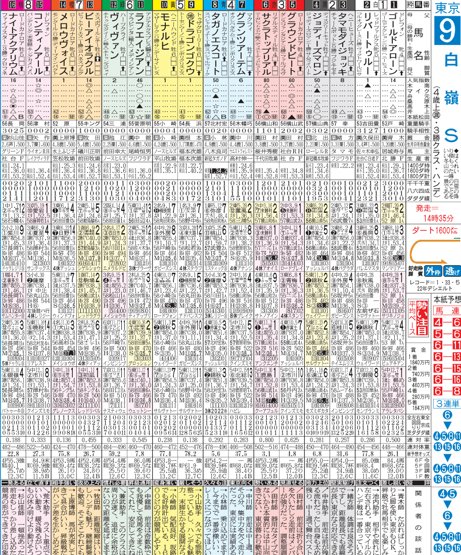 2/1 東京9R 白嶺ステークス！｜GAMERA777