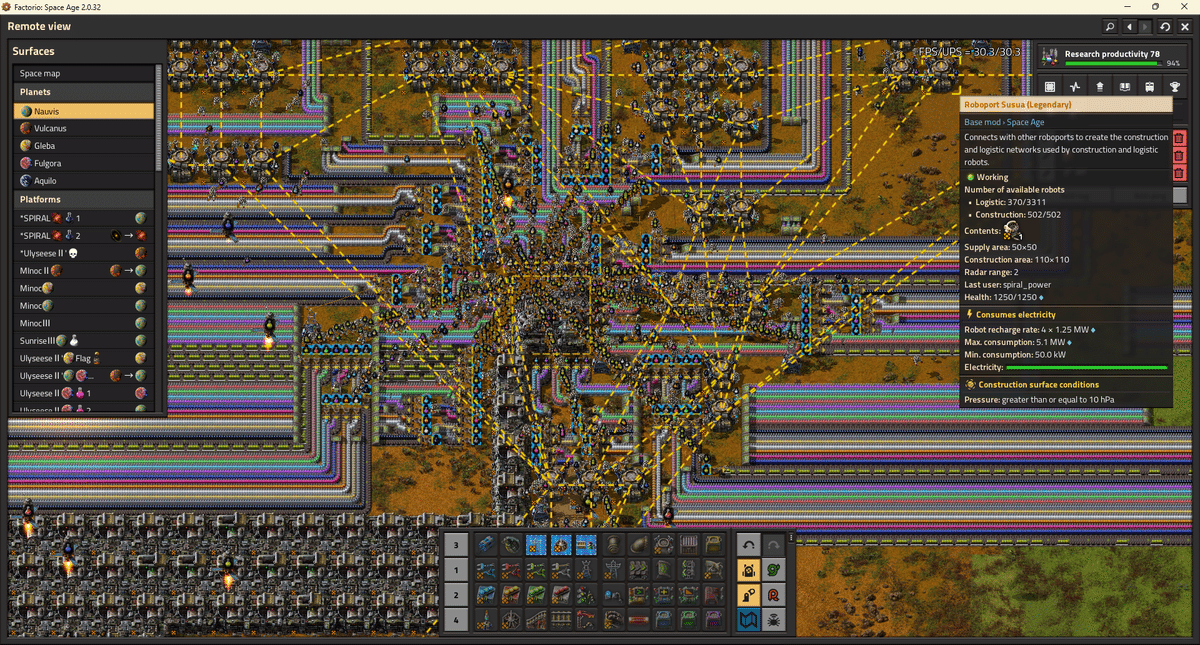 Factorio Space Age: Promethium SP 30kspm安定｜spiral_power
