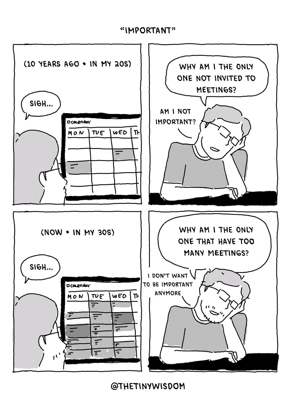 4コマ漫画: 「大事な人」 • An important person｜ブリアン • The Tiny Wisdom