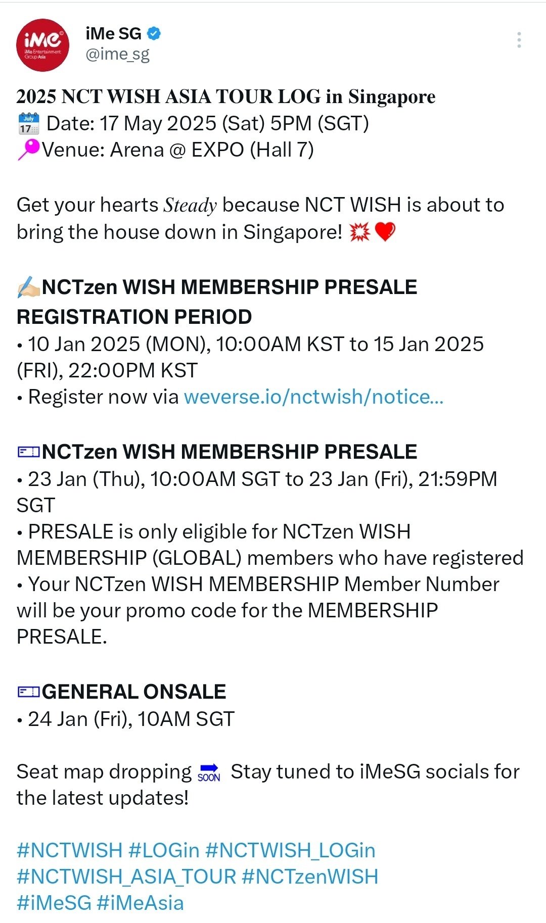 NCT WISH LOGin シンガポール〜チケッティング事前準備〜｜੯•໒꒱