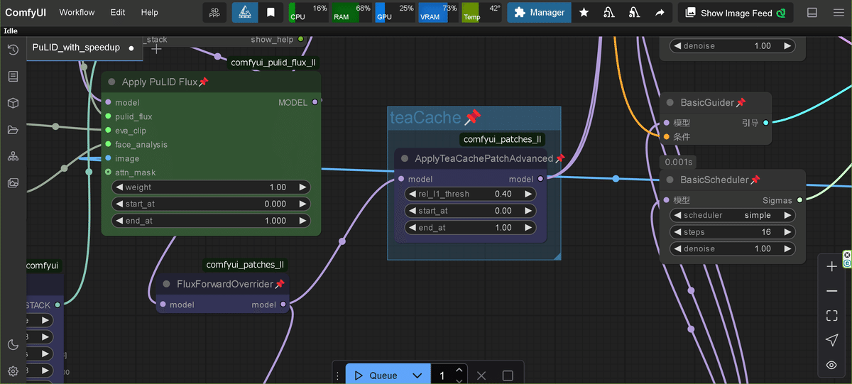 ComfyUI PuLID Flux ll (working just like IP-Adapter FaceID)｜GJL