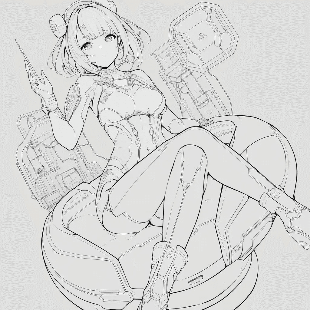 ComfyUI Anim4gine Line ArtからControlNet Cannyで色塗り｜Yuki