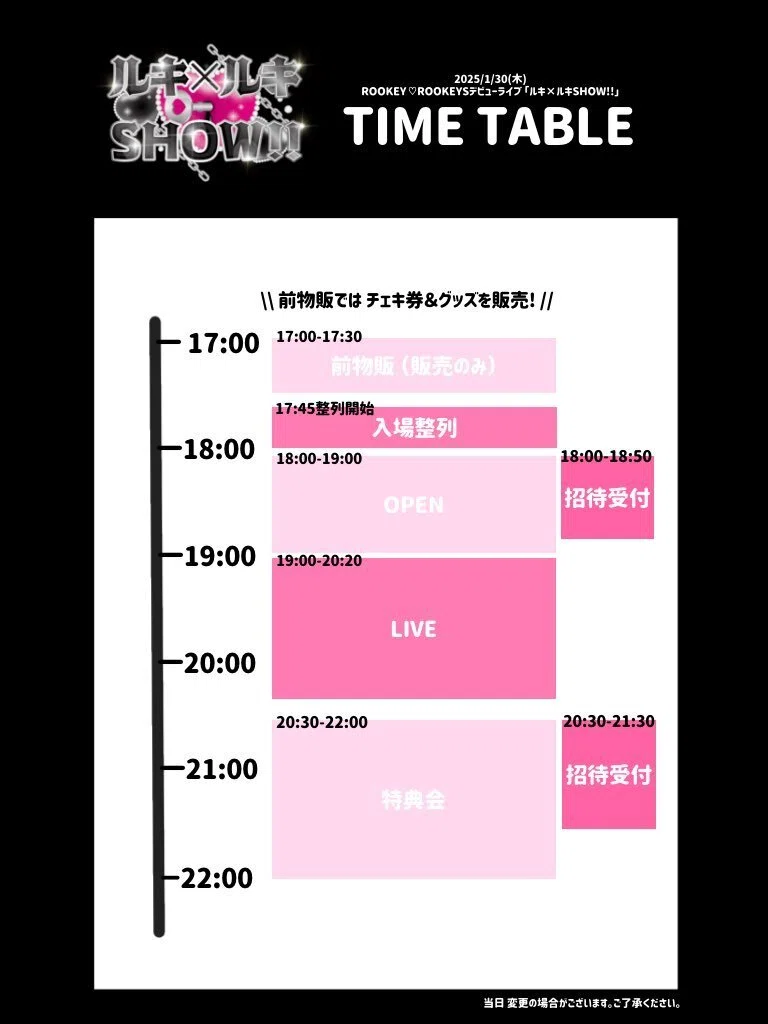 ROOKEY♡ROOKEYS 本デビューライブ 「ルキ×ルキSHOW!!」 2025.01.30（木） 会場📍duo MUSIC ...
