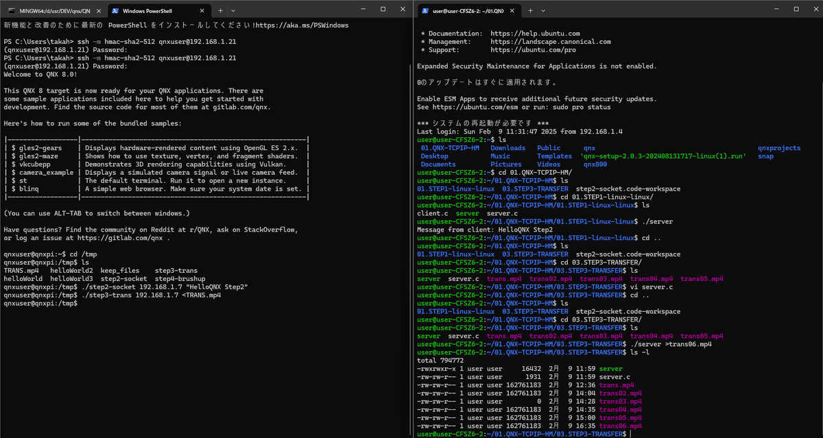 QNX RaspberryPi でNetwork Programming (BSD Socket)｜takakazu2025