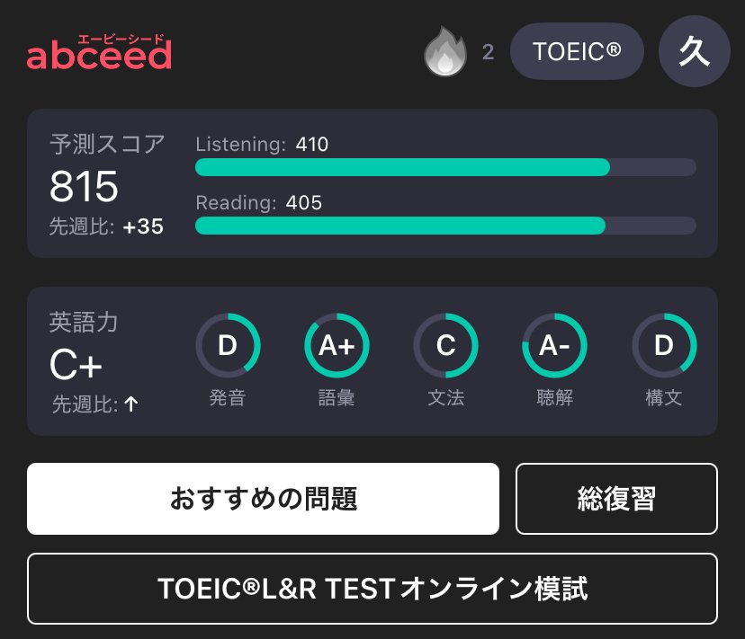 TOEIC学習はabceedが最適解かもしれない｜Tatsu