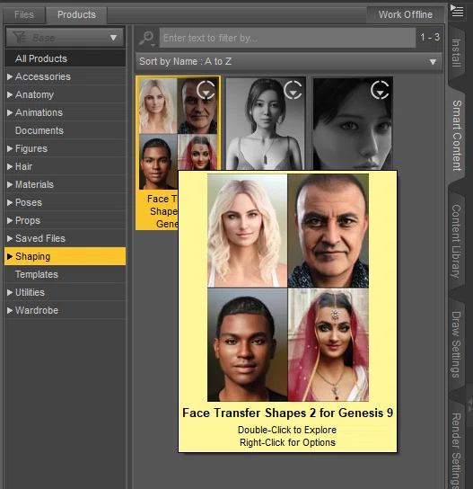 顔形状の微調整に Face Transfer Shapes 2 を試す - 半額セール中｜DAZ Studio 2025｜吉良浩明（きらやん）