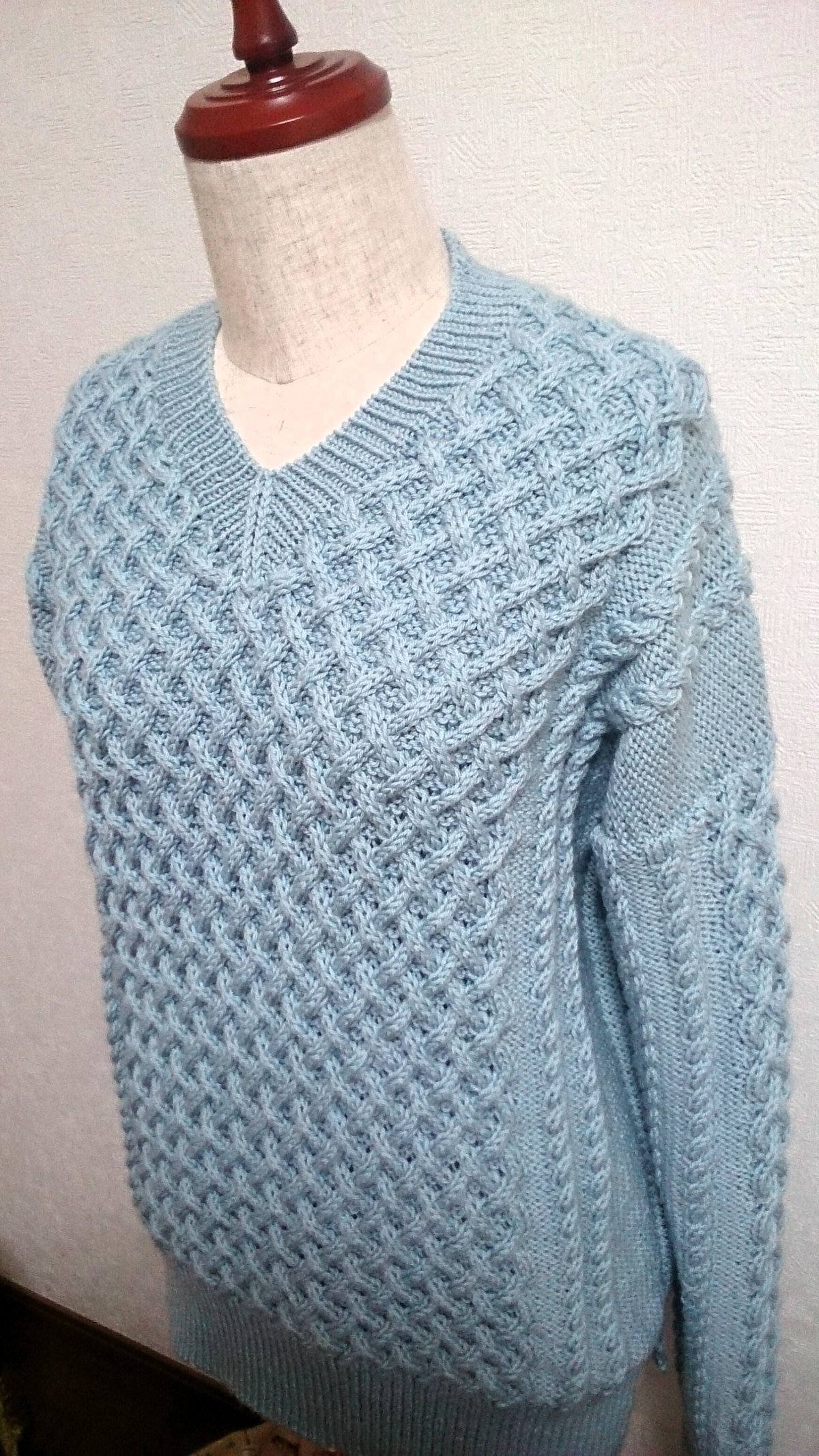 棒針編み＊ほどいた糸にスチーム｜手仕事｜Ise-roku☆こどもの日本語教材について考える