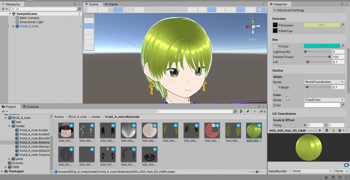VRoidのリムライトやアウトラインの色を変える話まとめ｜602e