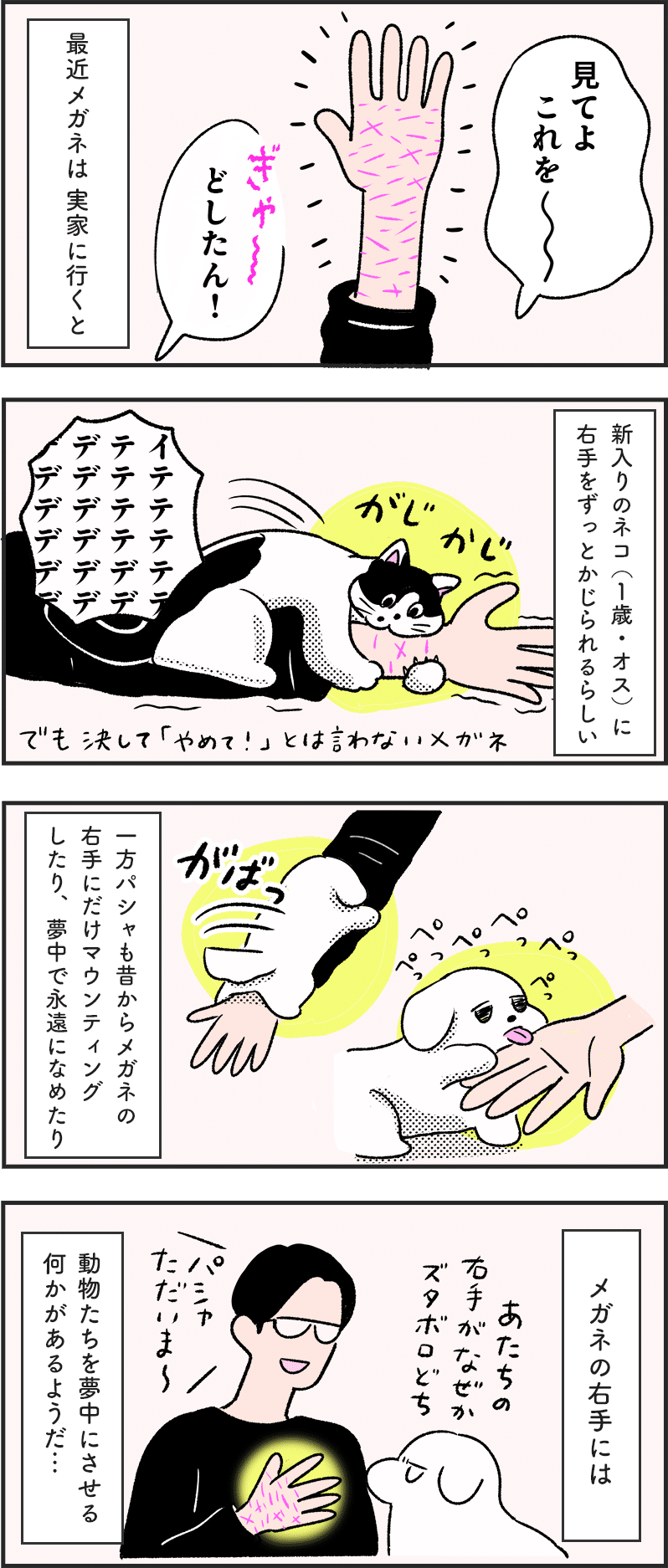 「いぬとのこと」#34 メガネの右手｜YAYO/NU