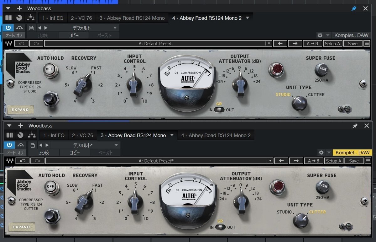 プラグイン攻略 WAVES Abbey Road RS124 Compressor｜Lateral Lab.