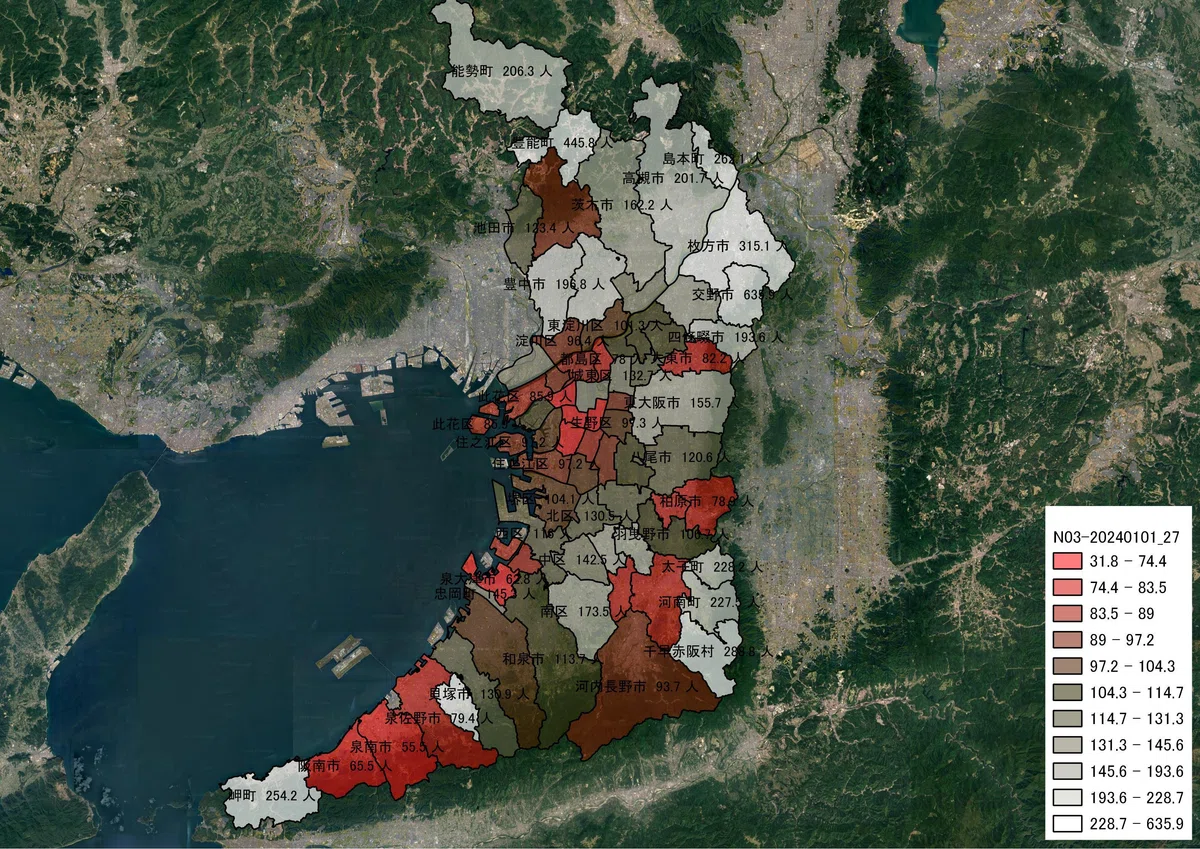 大阪の犯罪マップ GIS｜えだまめ