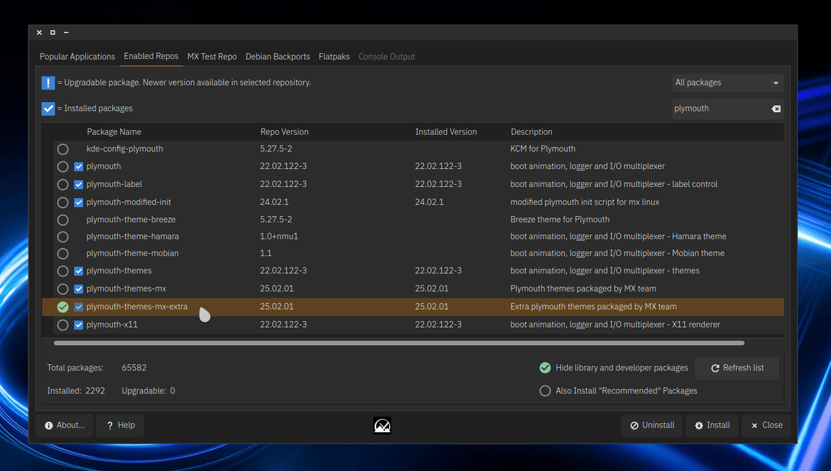 MX Linux専用「拡張ブートアニメーションパック」提供開始｜Freja
