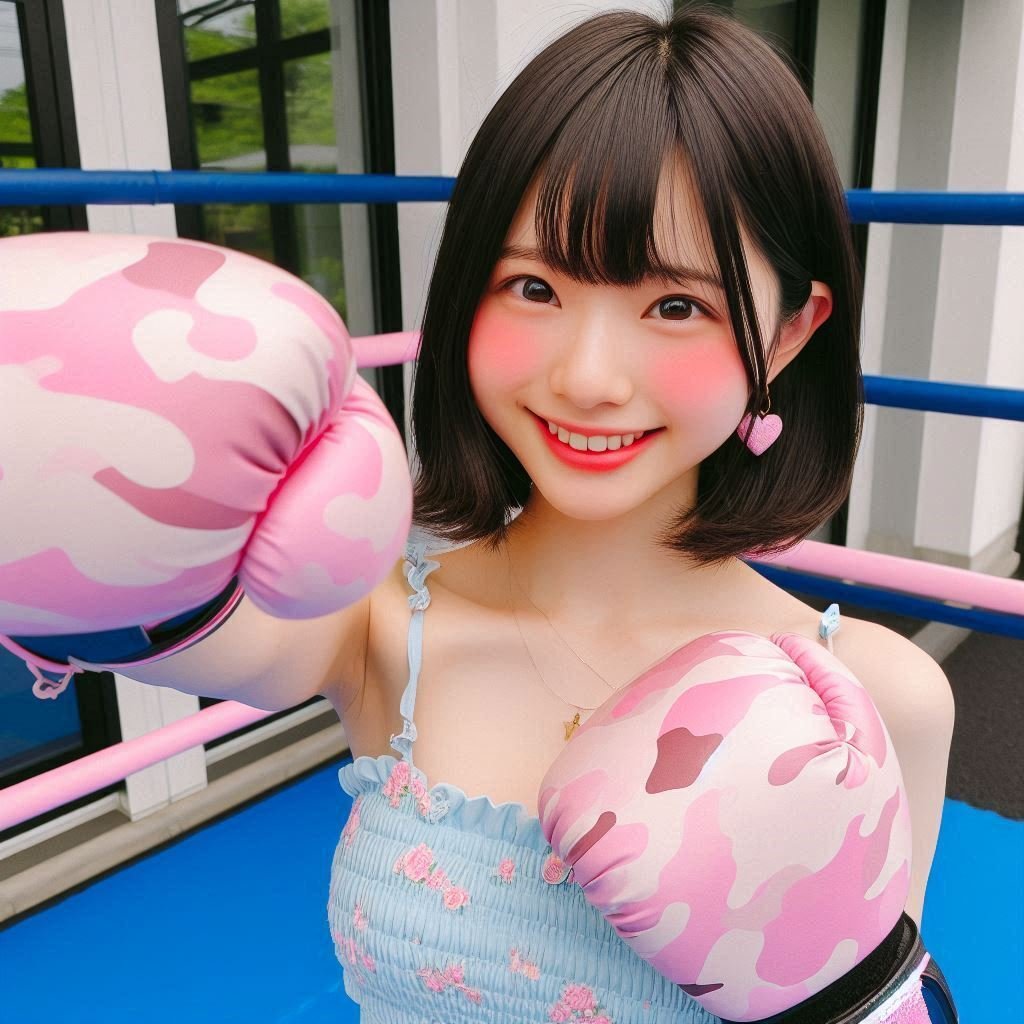 Pink Camouflage gloves（ピンク迷彩グローブ女子）｜Q-MiMi