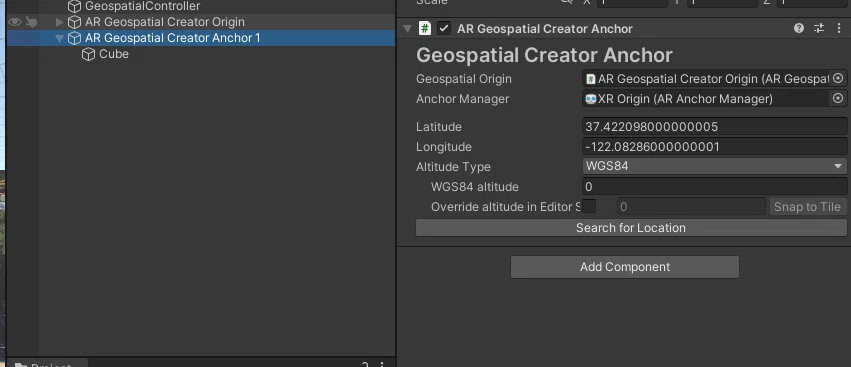 UnityでGeospatial Creatorをつかってみる｜oshimu
