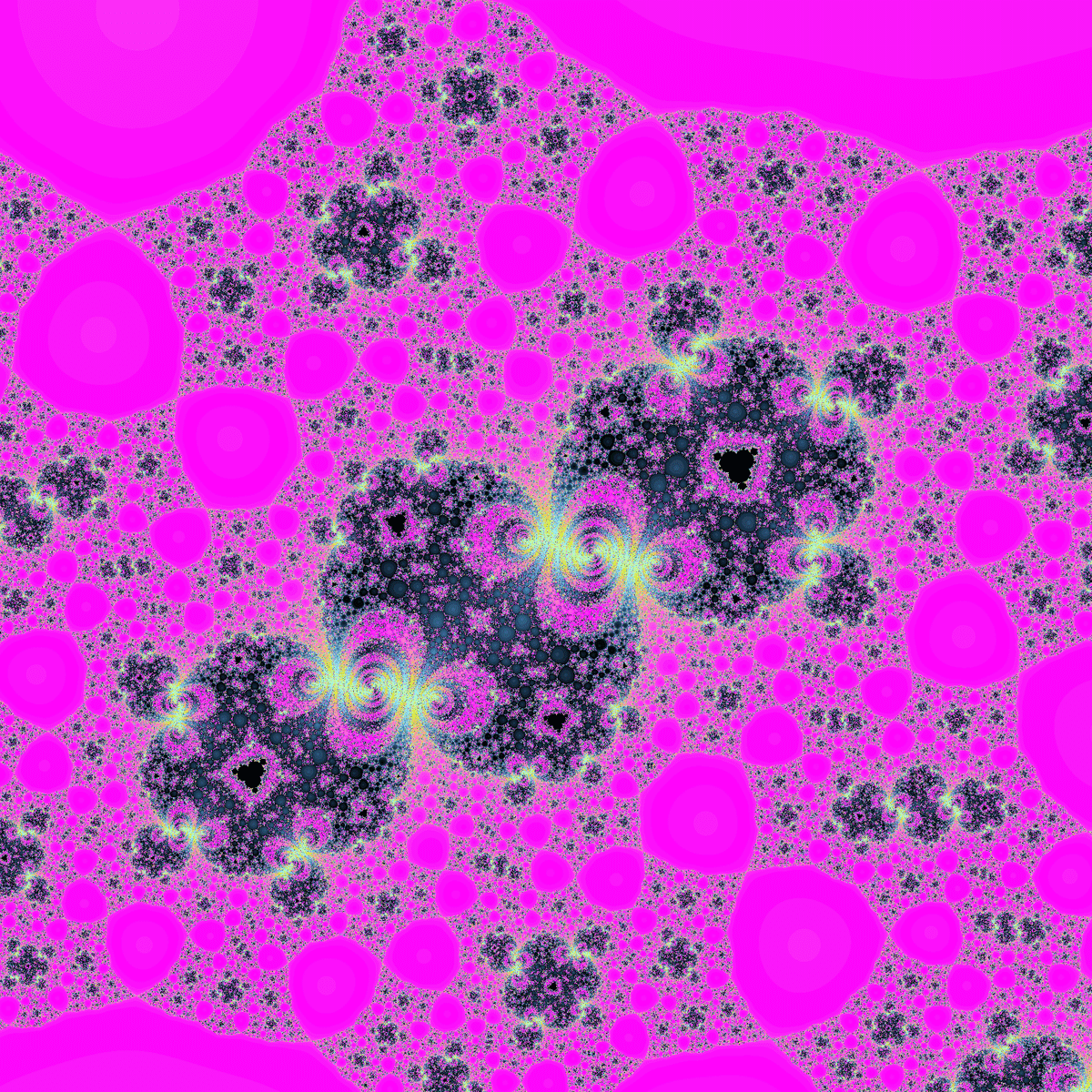 今週のフラクタル75 ((2c^4-3c^3+c)/(2z^3-3z^2-2c^3+3c^2)+c)｜108Hassium