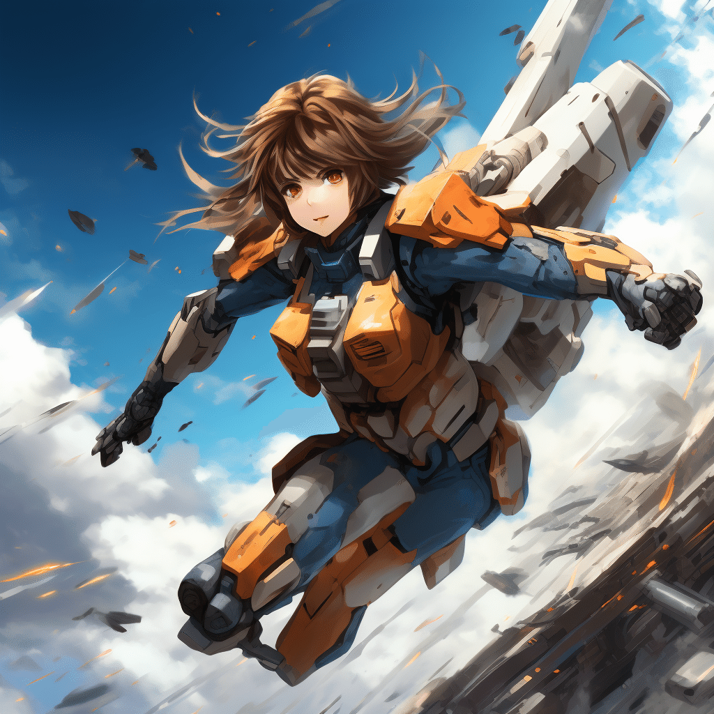 かっこいいガンダムチックなロボットのAI画像を生成する実験。｜1 murata