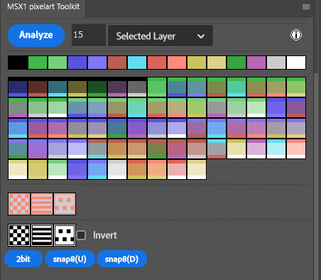 Phtoshop用UXPプラグイン MSX1画像作成ツールキット更新 v1.30β｜Harayoki
