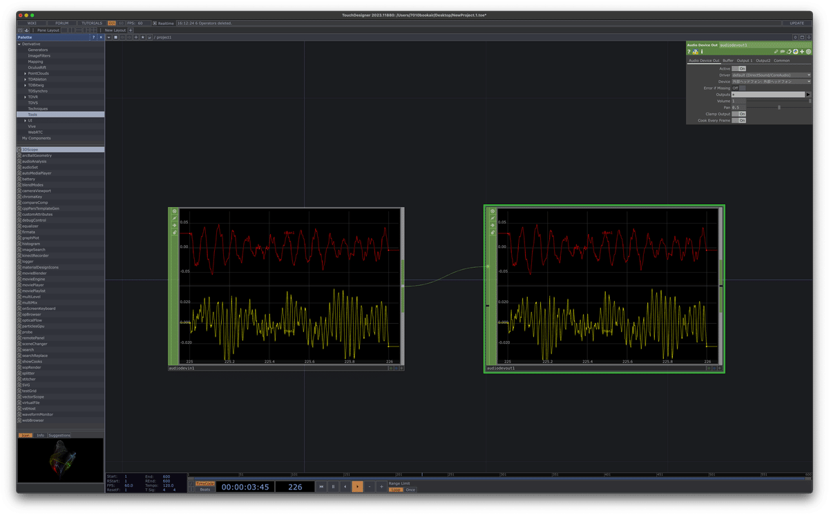 [PolyNodes/TouchDesigner] PolyNodes の音を TouchDesigner にいれてみる｜7010