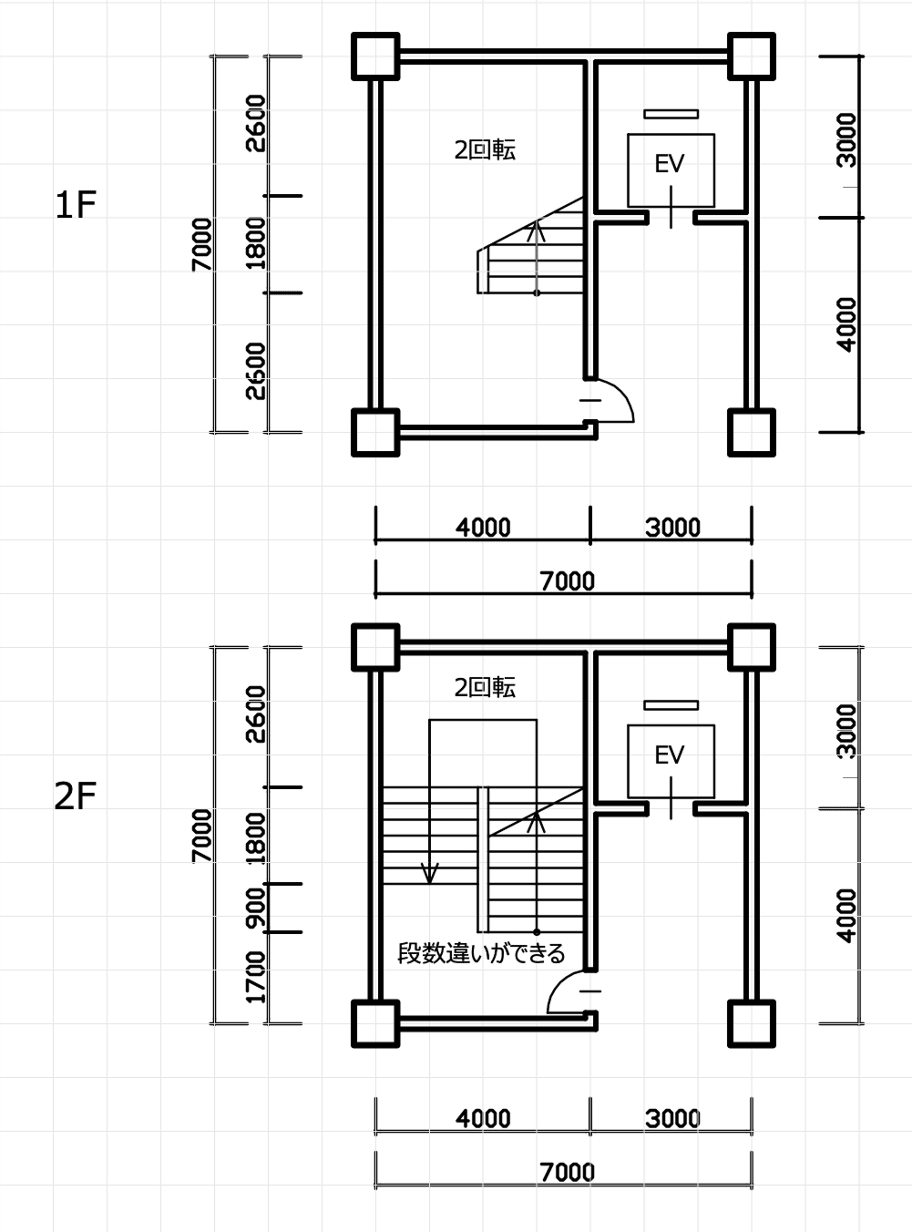 【一級建築士製図試験】階段パーツ｜関戸拓司