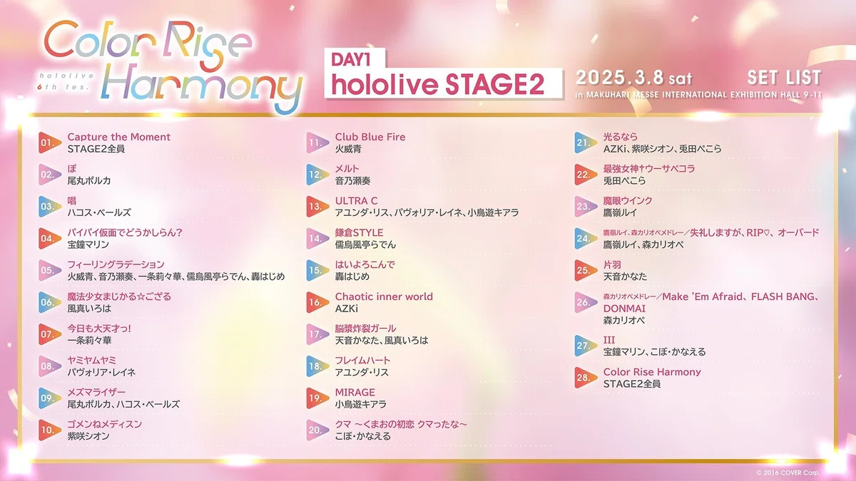hololive 6th fes. Color Rise Harmony｜なななな