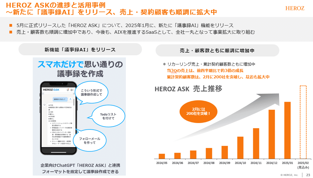 【HEROZ：4382】2025年4月期 第3四半期決算発表に関するご説明｜HEROZ株式会社_IR