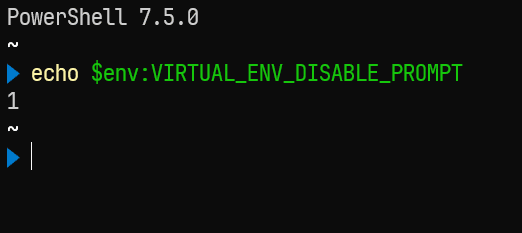 oh-my-poshが勝手にVIRTUAL_ENV_DISABLE_PROMPTを1にする（Pythonのvenv有効時に"(venv)"の表示が消える）｜2b3d4f