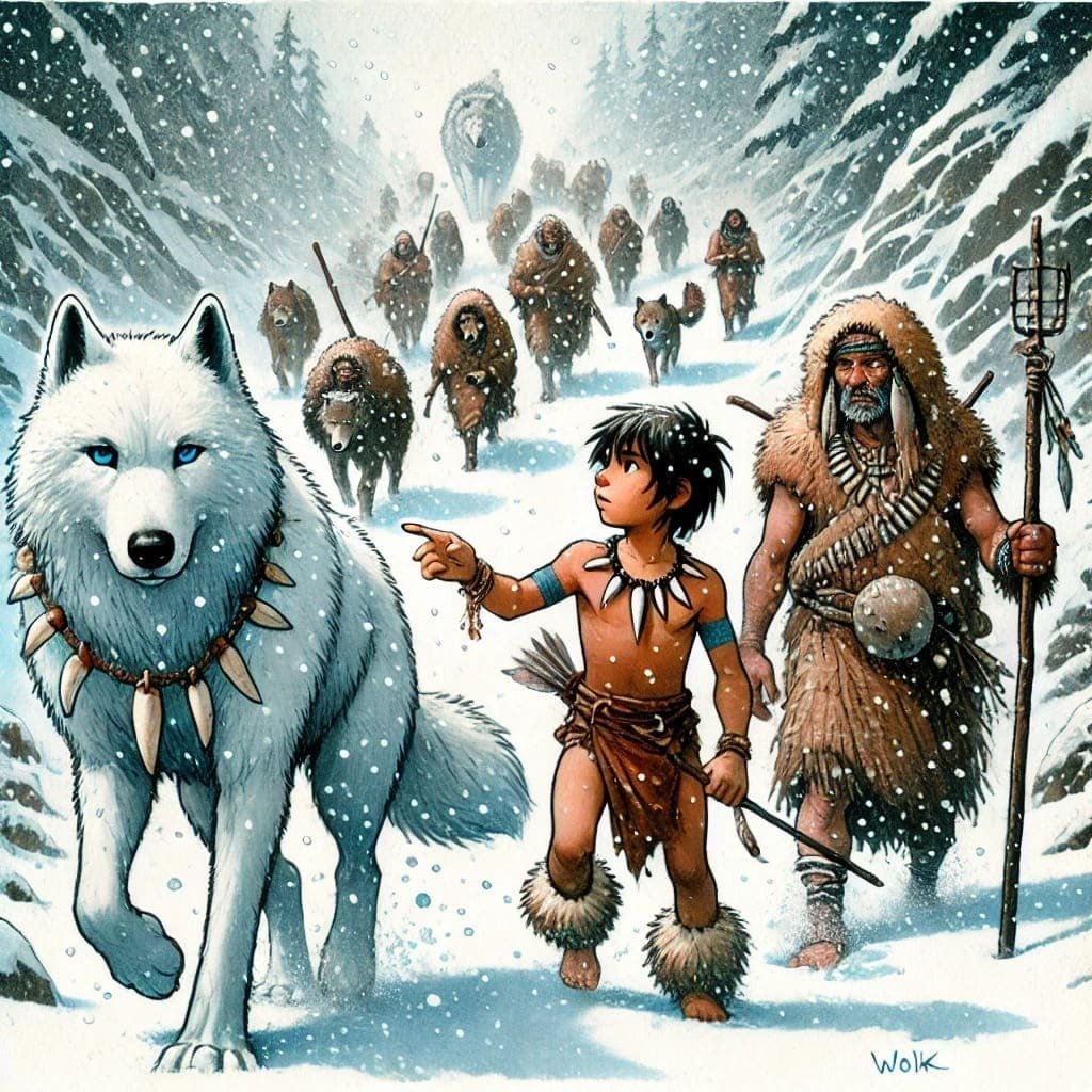 【歴史ファンタジー冒険小説】縄文の風 〜少年とオオカミの冒険05〜オオカミの導き｜NORIYAキンドルラノベ小説家